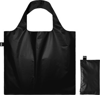 LOQI METALLIC Black Bag with Zip Pocket