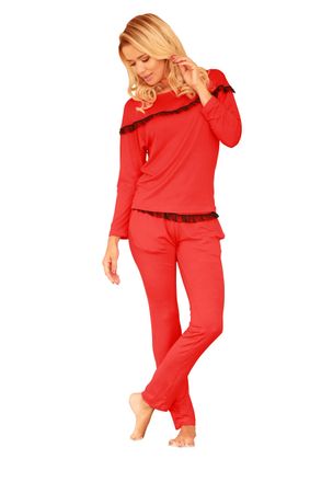 Kalimo Womens Calpe Pyjamaset, Rot, XL