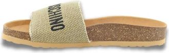 Love Moschino Femme, Chaussures, Beige, Taille: 38 EU Sandales avec Logo D&eacute;tail