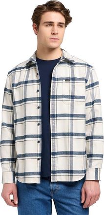 Lee Mens MERCANTILE Shirt, Vintage Ecru Jaspe Plaid, M