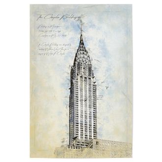 artboxONE Poster 90x60 cm Städte/New York Chrysler Building, New York - Bild architecture sketch
