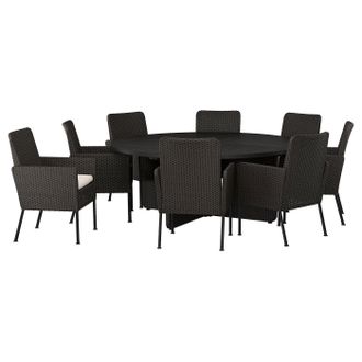 IKEA VITTSK&Auml;R Tisch und 8 St&uuml;hle