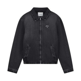 Arte Homme, Vestes, Noir, Taille: XL Veste en jean classique d&eacute;lav&eacute;e