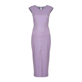 Patrizia Pepe Robe Mi-longue Coupe Droite - Femme - Robes - Violet - Taille: 40 FR