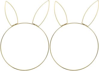 Pretyzoom 2 Stück Osterhasen-Förmige Metallringe Zum Basteln -Ringe Reifen Für Die Herstellung Von Kranzdekorationen