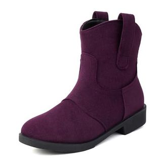 Generic Bottines de Cheville &agrave; Talon Bloc Bas Femme Patte de Tirant Slip-on Style Chelsea Bottines Courtes D&eacute;contract&eacute;es pour Port Quotidien et Trajet de Bure