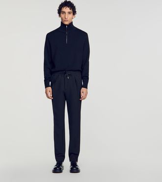 Sandro Pantalon droit &eacute;lastiqu&eacute;