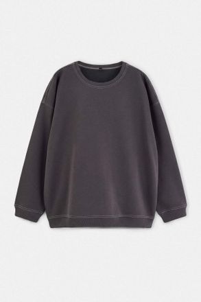 Trendyol MAN Herren Grau Einfarbig Lang Oversize Gro&szlig;e Gr&ouml;&szlig;en Sweatshirts
