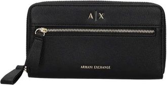 A|X Armani Exchange Femme, Accessoires, Noir, Taille: ONE Size Smooth Finish Wallet