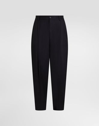 Dolce & Gabbana Hose Aus Flanell - Mann Collection Blau 46