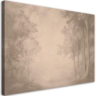 Feeby Tableau d&eacute;co Chemin dans la for&ecirc;t 90x60