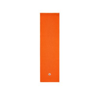 Moncler Moncler Wool Blend Logo Scarf, Men, Orange, Size: One Size