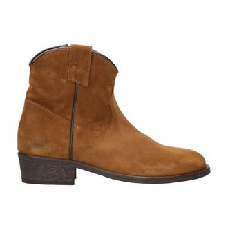 Via Roma 15 Braune Leder-Stiefeletten - - Shoes - Damen - Braun - 40 EU