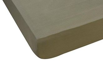 Nuit de France 331154 Spannbettlaken, 80 F&auml;den Kopf und Fu&szlig;schoner, abnehmbar, 30C, Perkal-Baumwolle, Braun, braun, 180/200