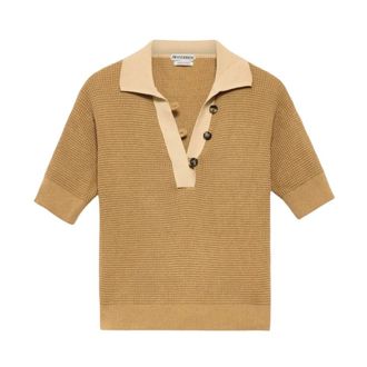 J.W.Anderson Strick-Poloshirt - - Tops - Damen - Braun - S