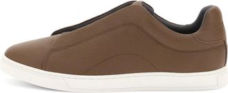 Boggi Milano Homme, Chaussures, Brun, Taille: 45 EU Baskets en cuir foulonn&eacute;