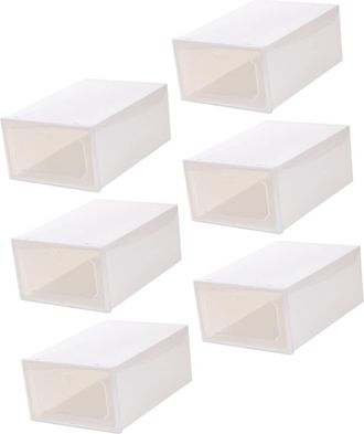 Cabilock 6stücke Transparente Schuhboxen Aus Kunststoff Design Für Aufbewahrung Klappbar Und Platzsparend Für Schuhe Organisieren Durchsichtige Schuhaufbewahru