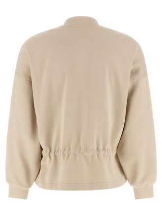 Moorer Womens Beige Cotton Sweatshirt Clothing