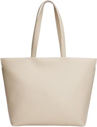 Tommy Hilfiger Th Logotape Tote Aw0aw17693, Fourre-Tout Femme, Beige (Classic Beige), Taille Unique