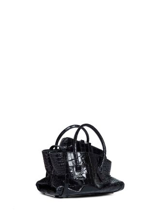 The Attico Womens Top Handle Bag La Passeggiata Mini Black Calf Leather (bos Taurus) Handbags Hand
