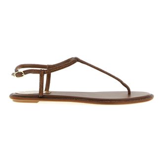 Rene Caovilla Diana Flat Sandal - - Shoes - Damen - Braun - 39 EU