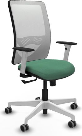 Piqueras y Crespo B&uuml;rostuhl, Gr&uuml;n Zulema mit wei&szlig;en und schwarzen Armlehnen, h&ouml;henverstellbare Lendenwirbelst&uuml;tze, ausgestattet mit Sincro 3 Positionen und Schneidescha