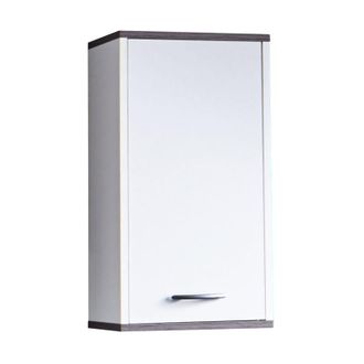 ebuy24 CaliforniaSanDiego Bad Hänge Stauraumelement 1 Tür weiß, rauchsilber