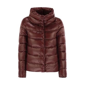 Herno Femme, Vestes, Rouge, Taille: 38 FR Ultralight Nylon Down Jacket