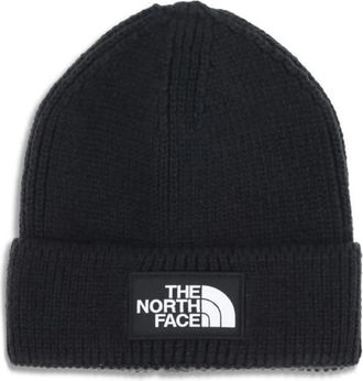 The North Face Gerippte Beanie M&uuml;tze mit Logopatch - - Accessories - Herren - Schwarzk - ONE SIZE