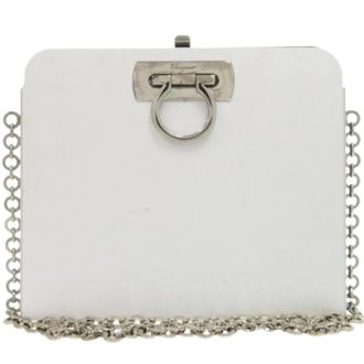 Ferragamo Sac &agrave; bandouli&egrave;re en tissu Pre-owned - Femme - Pre-owned - Gris - Taille: ONE Size