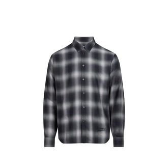 Maison Kitsun&eacute; Chemise droite en coton m&eacute;lang&eacute;