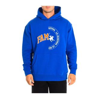 La Martina Cloud Dancer Man Oversized Baumwoll-Hoodie - - Sweatshirts & Hoodies - Herren - Blau - S