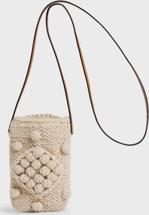 Gerard Darel Porte t&eacute;l&eacute;phone en tricot - ROSIE - Naturel