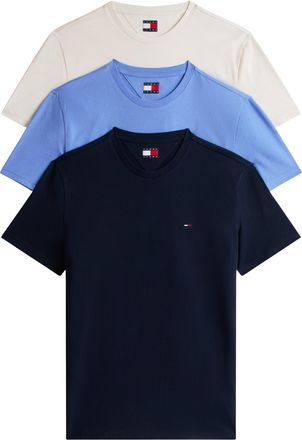 Tommy Jeans Herren TJM Xslim 3 Pack Tee EXT Dm0Dm21579 S/S T-Shirt, Multi (Dnn/Ancient White/Lt Hori Blue), XL