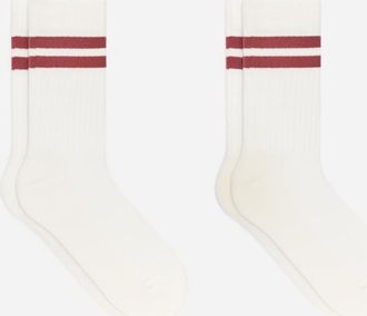 Arket Sportliche Baumwollsocken -Wei&szlig;