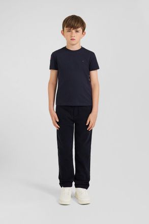 Eden Park T-shirt Manches Courtes En Coton Bleu Marine Broderie Xv De France Coupe Regular