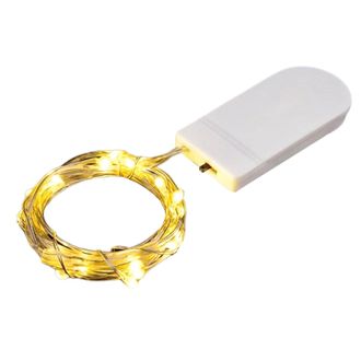 Generic Lichterkette mit Batterien, Kupfer, Sterne, Lichter, 1 m, Dekoration, Atmosphäre, 10 bunte LEDs, Innendekoration für Weihnachten, Neujahr, Geburtstag