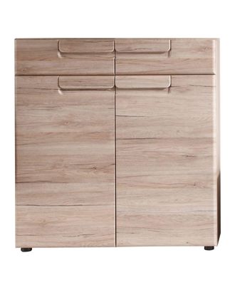 Trendteam Schuhschrank Schuhkommode - Garderobe - Malea - Aufbaumaß (BxHxT) 90 x 95 x 35 cm - Farbe Eiche San Remo Hell - 132486790