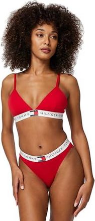 Tommy Hilfiger Slip Bikini Femme Classic avec Ceinture Embl&eacute;matique, Rouge (Primary Red), L