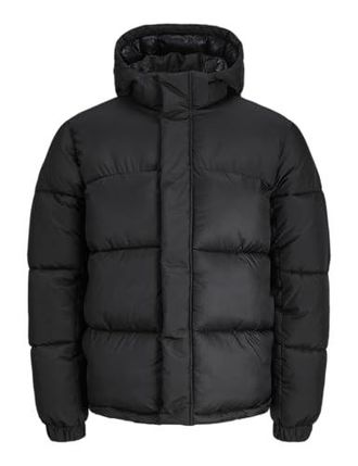 Jack & Jones Jcounion Puffer Jacket Sn, Black, L, Noir, L