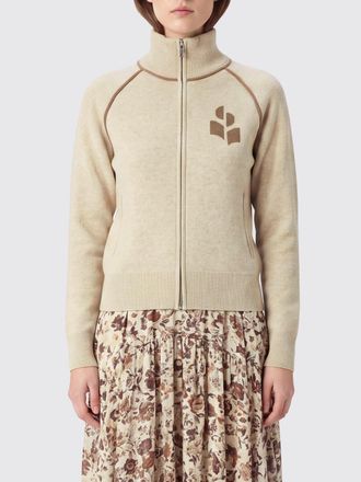 Isabel Marant Gilet en m&eacute;lange de coton avec zip et logo floqu&eacute;