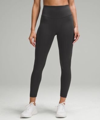 lululemon Wunder Train Leggings mit hohem Bund f&uuml;r Frauen - 64 cm - Gr&ouml;&szlig;e 10 in Graphite Grey