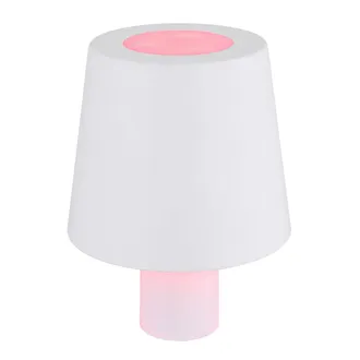 Globo Lighting Lighting Akku LED-Lampenschirm - H 14 cm - Wei&szlig; - Kunststoff - RGB-Farbwechsel