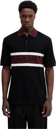 Fred Perry Homme, Tops, Noir, Taille: M Polo Chemises