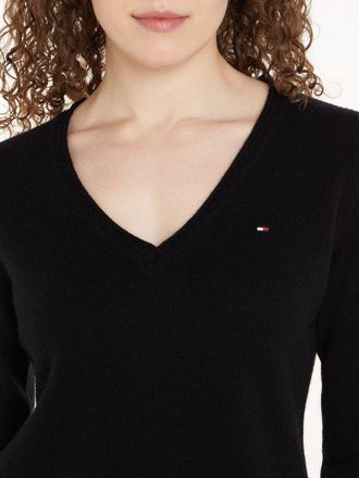 Tommy Hilfiger Strickpullover SOFT WOOL V-NK SWEATER aus reiner Wolle