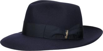 Borsalino Alexander Alessandria Felt Wide Brim - Homme - Accessoires - Bleu - Taille: 62 CM