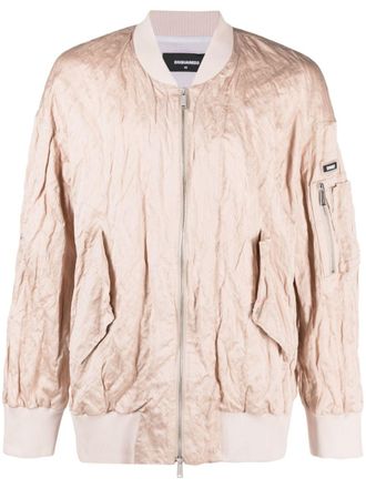Dsquared2 veste en coton &agrave; effet froiss&eacute; - Tons neutres