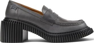 Camper mocassins Pix London en cuir à entaille penny - Gris