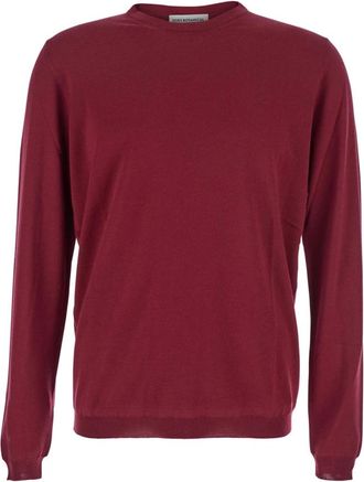 Goes Botanical Goes Botanical, Homme, Pulls, Rouge, Taille: L Pull Bordeaux Col Rond en Laine