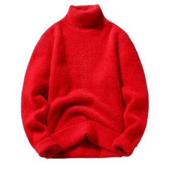 Generic Pull à col haut pour homme, grande taille, pulls en laine, 4, L